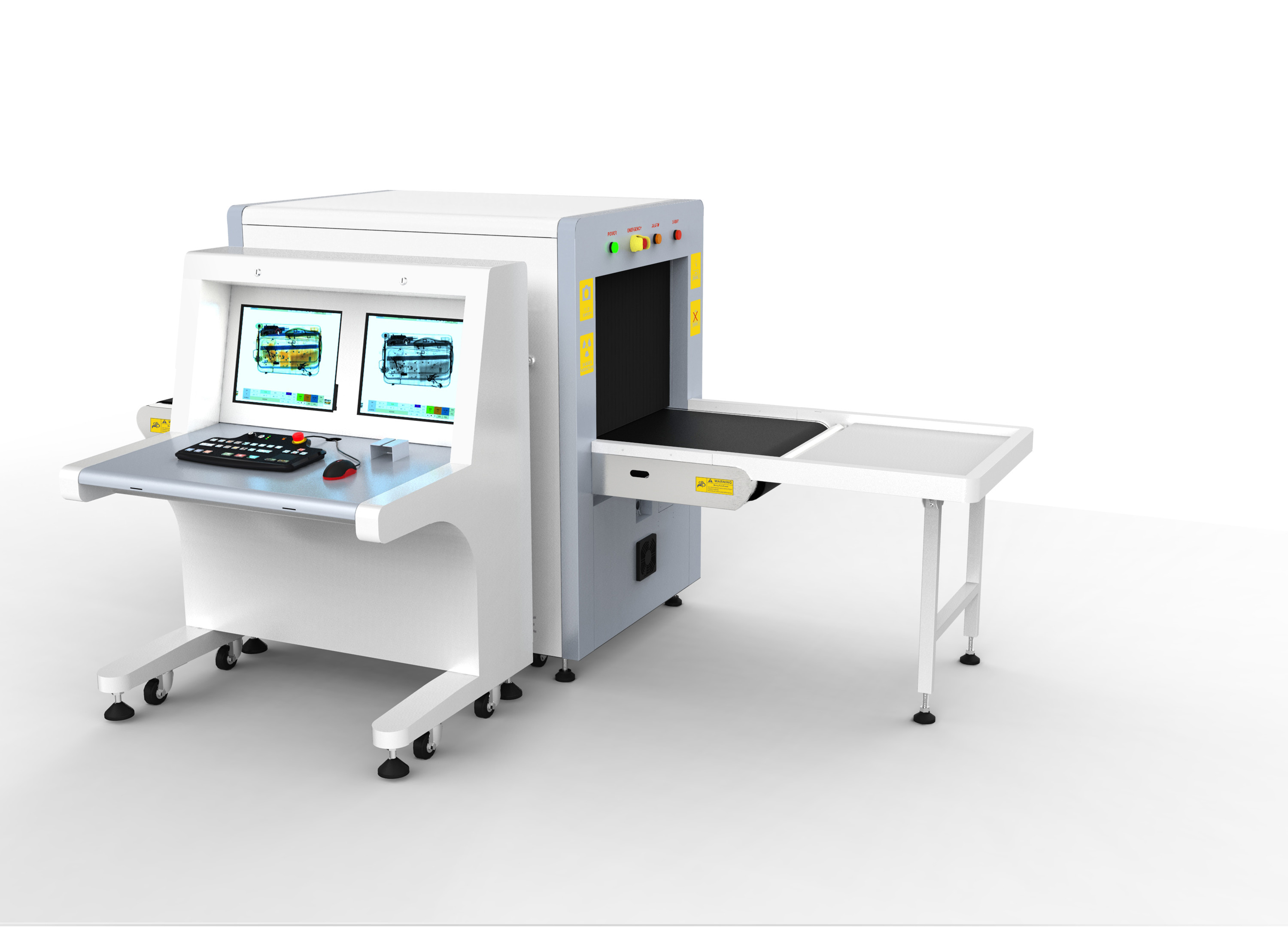 เครื่องตรวจสอบความปลอดภัยแบบ Dual View X Ray เครื่องสแกนเนอร์ X Ray ...